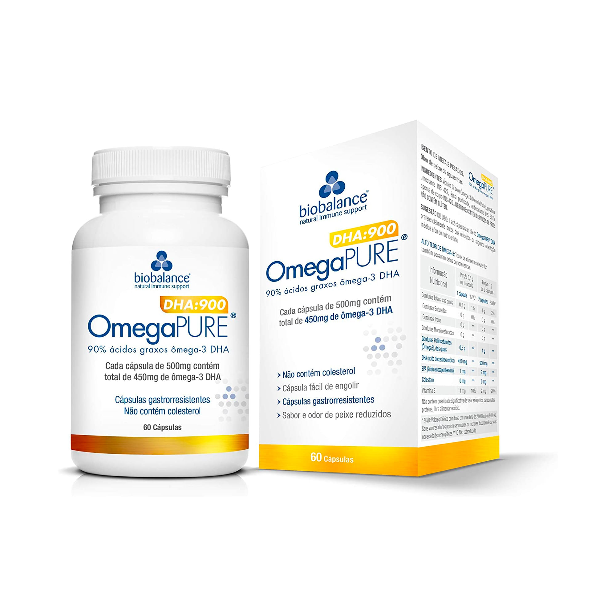 DHA Puro OmegaPure 450mg Biobalance 60 cápsulas - Doce Erva | Farmácia ...