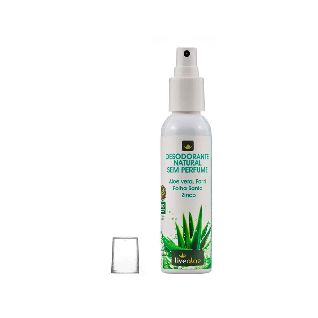 Desodorante Natural sem Perfume Livealoe 120ml vegano - Doce Erva ...